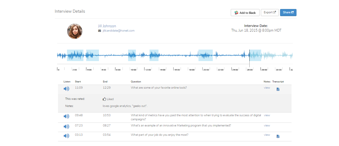 HONEiT - Digital Phone Interview Platform, Interview Intelligence