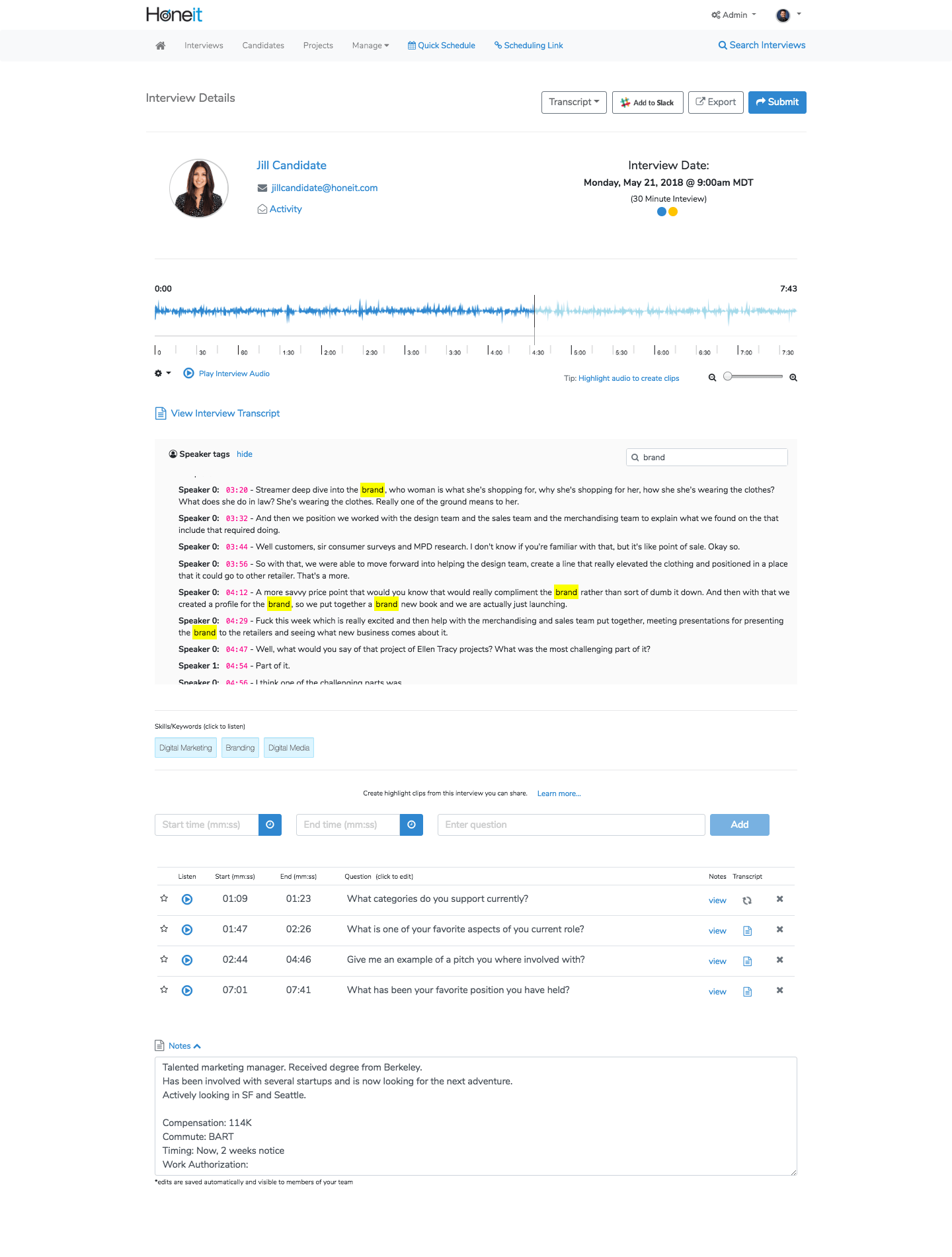 Phone Interview Technology - Honeit Interview Software